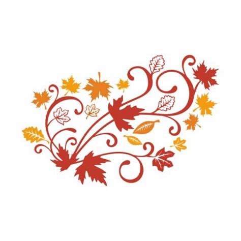 Fall Leaves Accents Cuttable Designs Apex Embroidery Designs