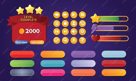 Premium Vector User Interface Buttons Elements And Icons Set For