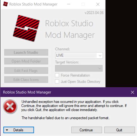 Unhandled Exception On Start · Issue 164 · Maximumadhdroblox Studio