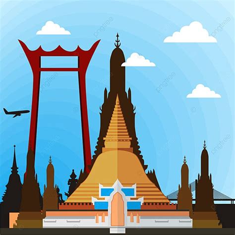 Cute Doodle Art Of The Grand Palace Bangkok