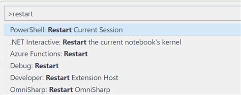 Vs Code Extension Add Command Palette Command Bicpe Restart Current