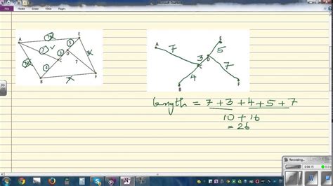 Finding The Minimum Spanning Tree Using The Greedy Algorithm Youtube