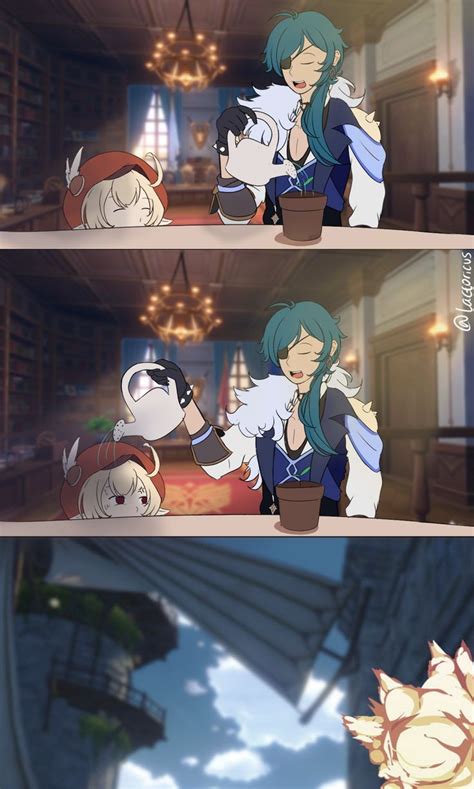 Klee Kaeya Anime Funny Art