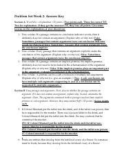 Problem Set Week Answer Key Docx Problem Set Week Answer Key Section A True False