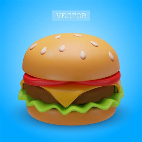 햄버거 3d 이미지 Freepik에서 무료 다운로드