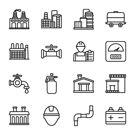 Pack Of Industrial Line Vector Icons 36044072 Vector Art At Vecteezy