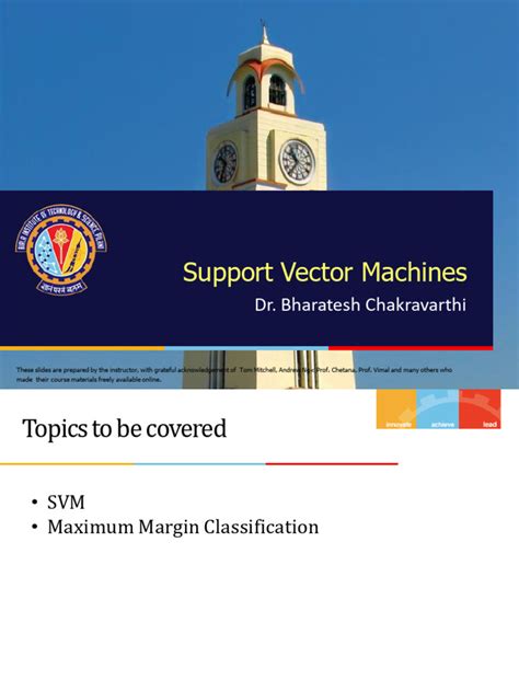 Ml Cs15 Svm Pdf Support Vector Machine Multivariate Statistics