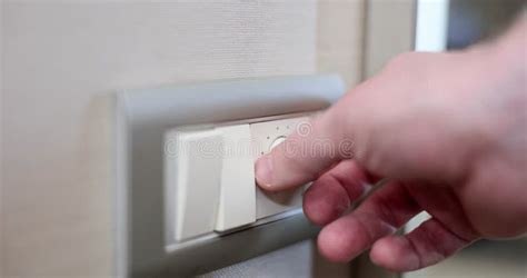Man Turning Switch To Adjust Temperature Of Warm Floor Closeup 4k Movie Slow Motion Stock Video
