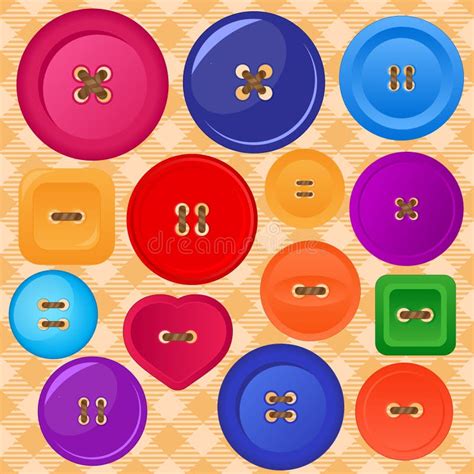 Collection Of Colorful Vector Buttons Stock Vector Illustration Of