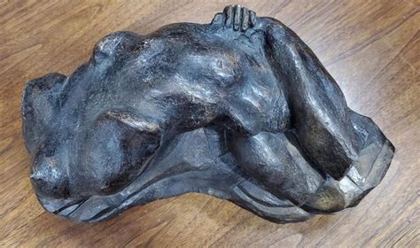 David Segel Abstract Nude Sculpture Woman On Rocks 1970s For Sale At