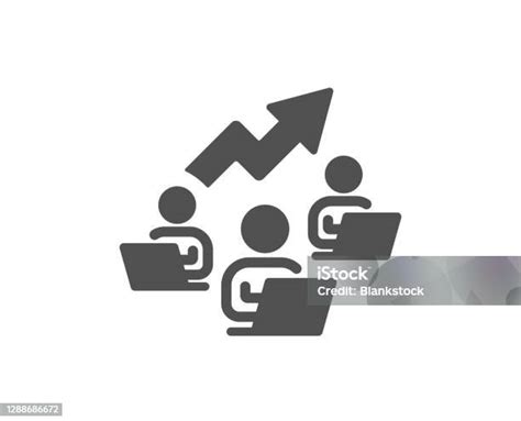 팀워크 차트 아이콘입니다 원격 사무실 기호입니다 벡터 고급에 대한 스톡 벡터 아트 및 기타 이미지 고급 교육 그래프 Istock