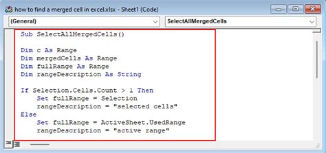 How To Find A Merged Cell In Excel