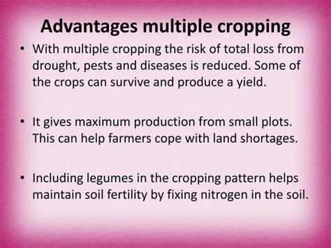 Multiple Cropping Systems Pptx Agriculture Industries