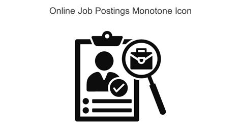 Online Job Postings Monotone Icon In Powerpoint Pptx Png And Editable Eps Format Ppt Powerpoint