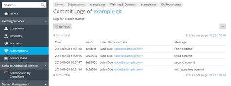 using a git local repository in plesk hostway help center