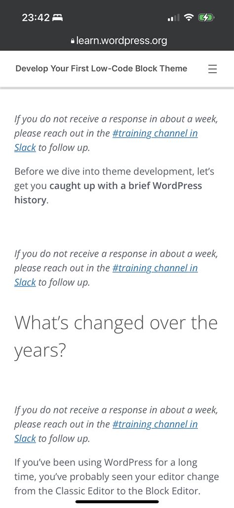 Learn Wordpress Content Feedback Broken Quiz Link Repeating No Response Message · Issue