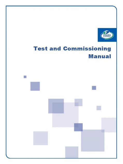 Testing And Commisioning Manual Pdf Verification And Validation
