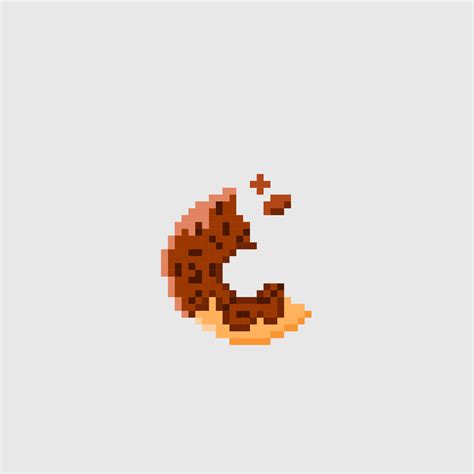 Eaten Chocolate Doughnut In Pixel Art Style Vector Art At Vecteezy