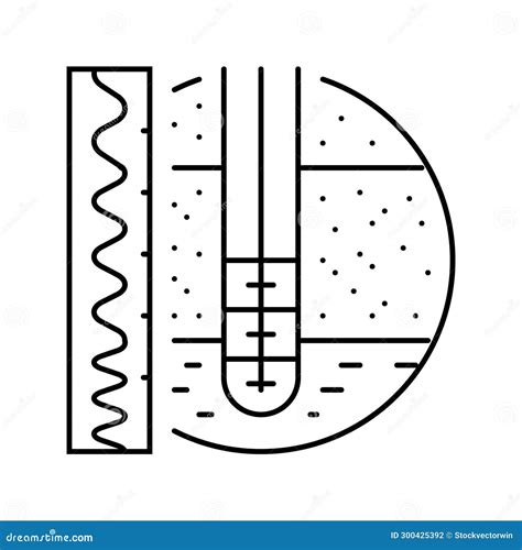 Soil Percolation Hydrogeologist Icon Doodle Illustration