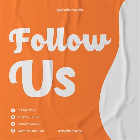 Premium Psd Follow Us Typography Instagram Post Template Psd Design