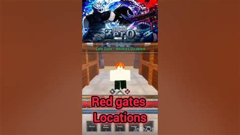 All Red Gates Locations In Jujutsu Zero Roblox Viral Shorts Reels