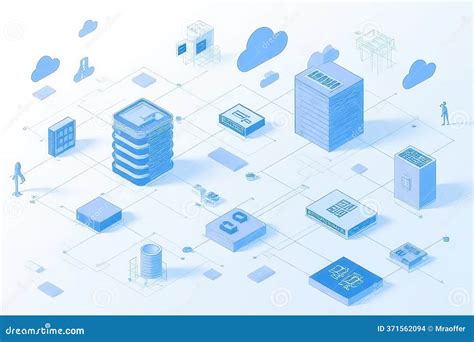 Serverless Architecture Illustration With Graphical Visualization Of Functions And Connections