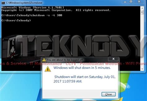 Auto Shutdown Windows Dengan Timer Menggunakan Cmd Teknody