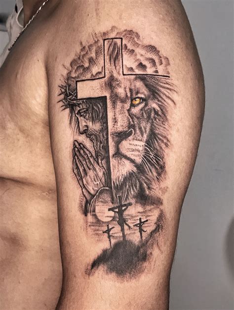 Jesus Shoulder Tattoos For Men