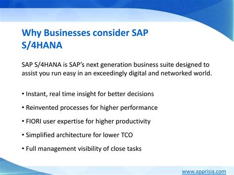 Why Businesses Must Consider Sap S 4hana Business Suite Ppt
