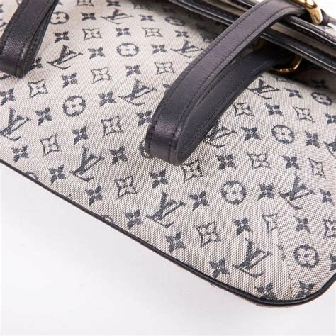 Louis Vuitton Bag In Gray And Lv Blue Monogram Canvas And Navy Leather