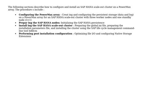 Configuration And Installation Overview Dell Validated Design For Sap Hana Tdi With Dell