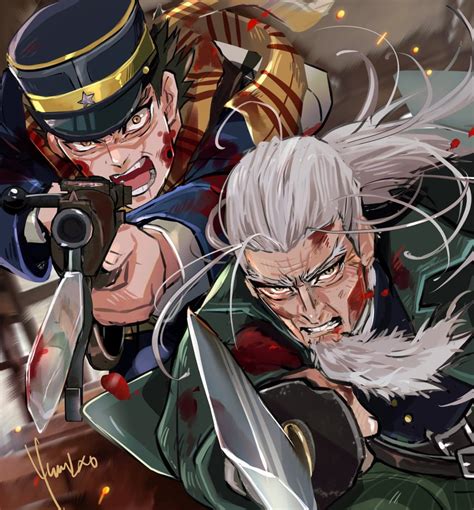 Sugimoto Saichi And Hijikata Toshizou Golden Kamuy Drawn By Yumi
