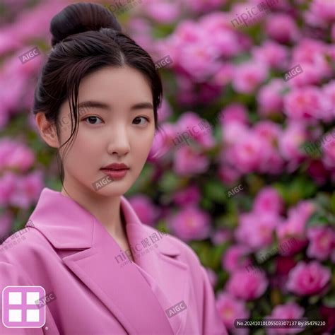 Ai创作图粉色韩式 玫红色韩式 宣传照插图配图 女性粉色妇女郎 穿粉色唐装的女孩 写真团购 影楼样片 牡丹紫红色 芍药花海少女 朝鲜族少女 适合大型写真 粉面佳人杜鹃 玫红色蔷薇 户外写真样片