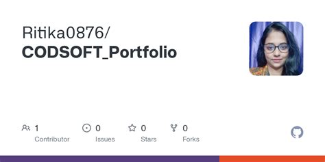 github ritika0876 codsoft portfolio