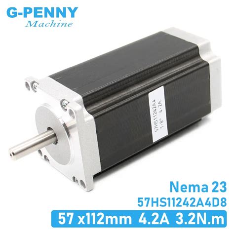 Nema23 스테퍼 모터 57x112mm 42a 32nm D 8mm Cnc 스테핑 모터 단일 샤프트 457oz In Cnc 기계 3d 프린터용