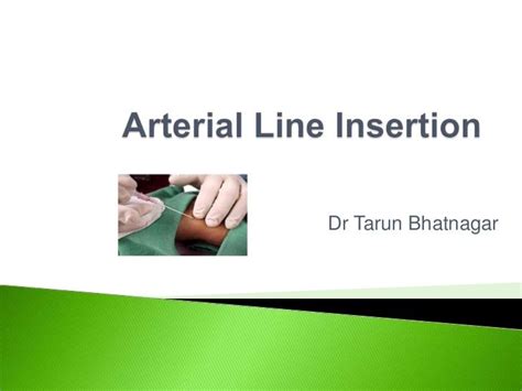 Arterial Line Insertion