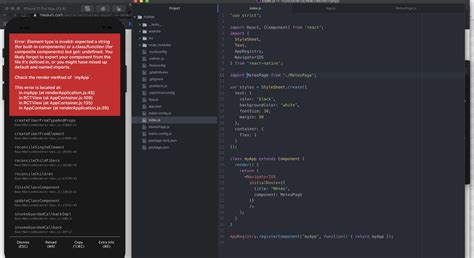 React Native Error Element Type Is Invalid Expected A String Or A Class Function But Got