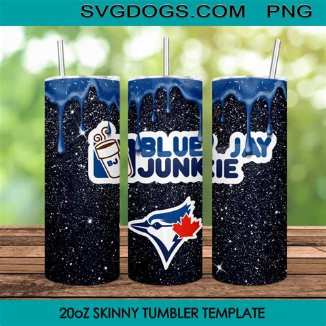 Toronto Blue Jays 20oz Skinny Tumbler Template Png