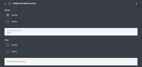 Sunrise Offset Not Shown In Condition Description · Issue 13797 · Home Assistantfrontend · Github