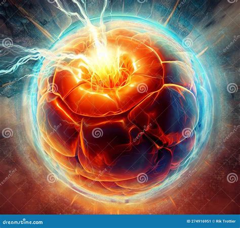 Abstract Fusion Reaction Concept Stock Illustration Illustration Of