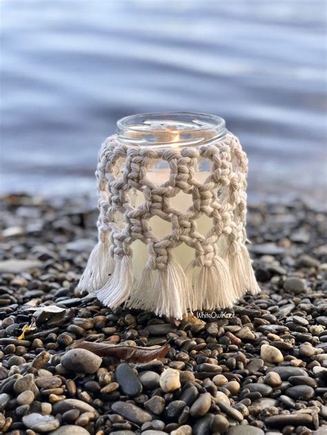 Macrame Jar Cover PDF Pattern Macrame Tutorial Macrame Hanging Lantern Pattern Wedding Decor
