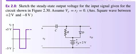 ex 2 8 sketch the steady state output voltage for the input signal