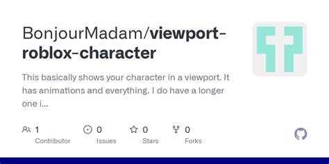 GitHub BonjourMadam Viewport Roblox Character This Basically Shows
