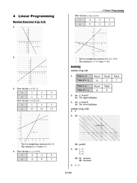 5a04 Exercise E Pdf Inequality Mathematics Linear Programming