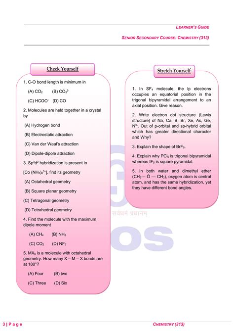 Nios Class 12th Chemistry Notes Class 12th Nios Pdf Chemistry Science