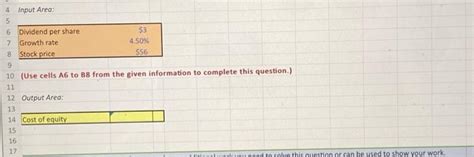 solved use cells a6 to b8 from the given information to