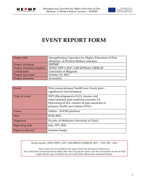 Fillable Online Event Report Form Fax Email Print Pdffiller