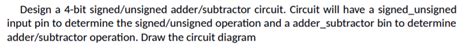 Solved Design A 4 Bit Signedunsigned Addersubtractor