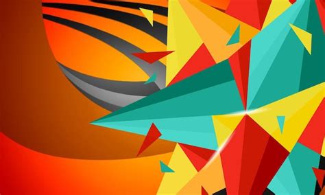 Premium Ai Image Abstract Flat Colorful Geometric Shapes Background