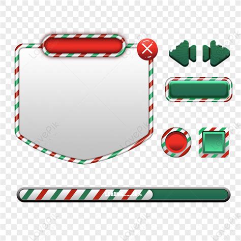 실버 크리스마스 게임 테마 게임 Ui 버튼 일러스트 줄무늬 일러스트 실버 일러스트 Png 일러스트 무료 다운로드 Lovepik